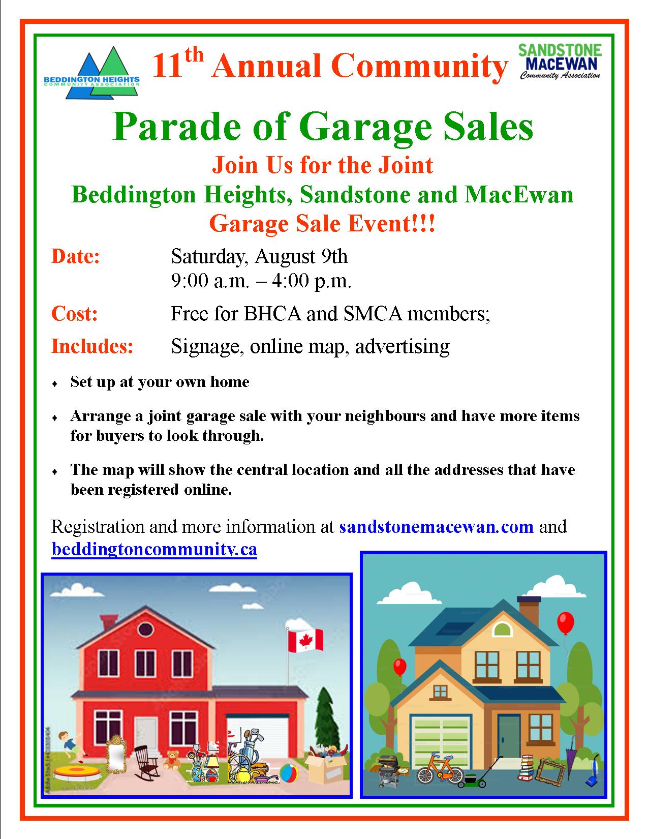 BHCA & SMCA Parade of Garage Sales – Sandstone MacEwan Community ...